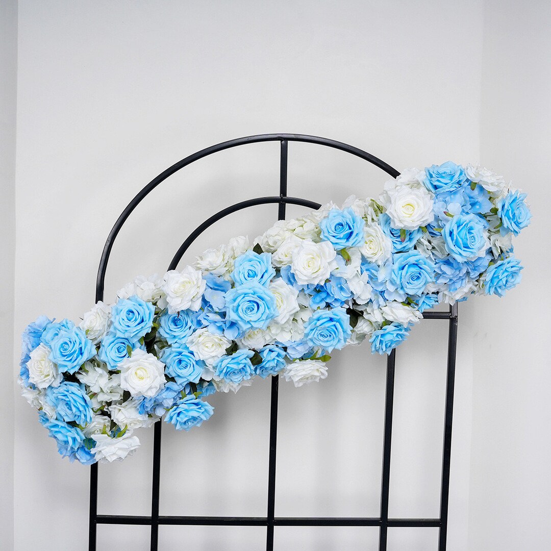 Baby Blue Flower Runner,rose Flower Table Runner,stairway Flower ...
