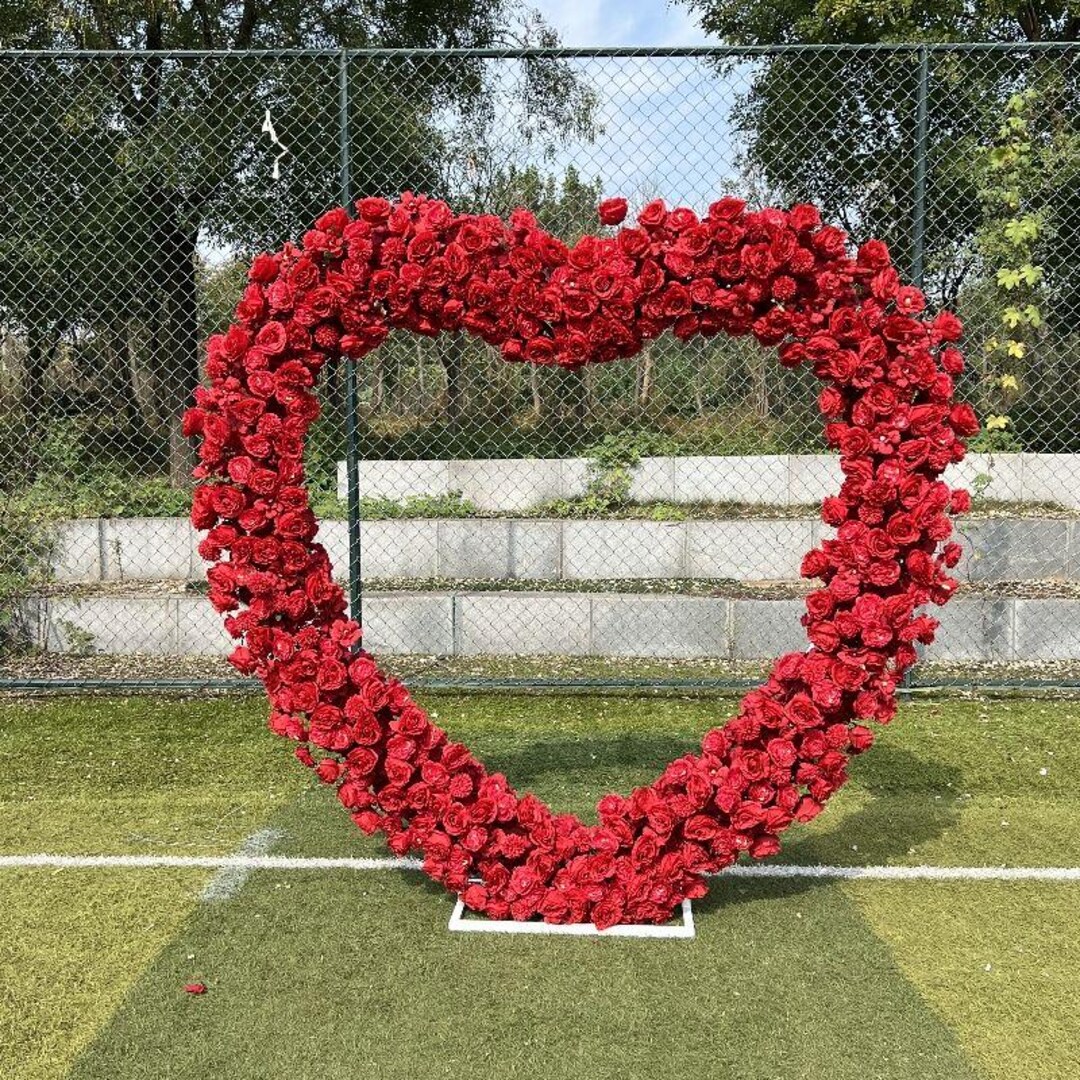 Red Rose Flower Arch Wedding Arrangement Full Rose Flower Arch Flower ...