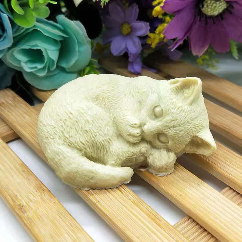 Cat Mold Handmade Candle Mold Silicone Mold Plaster Mold Sugar - Etsy