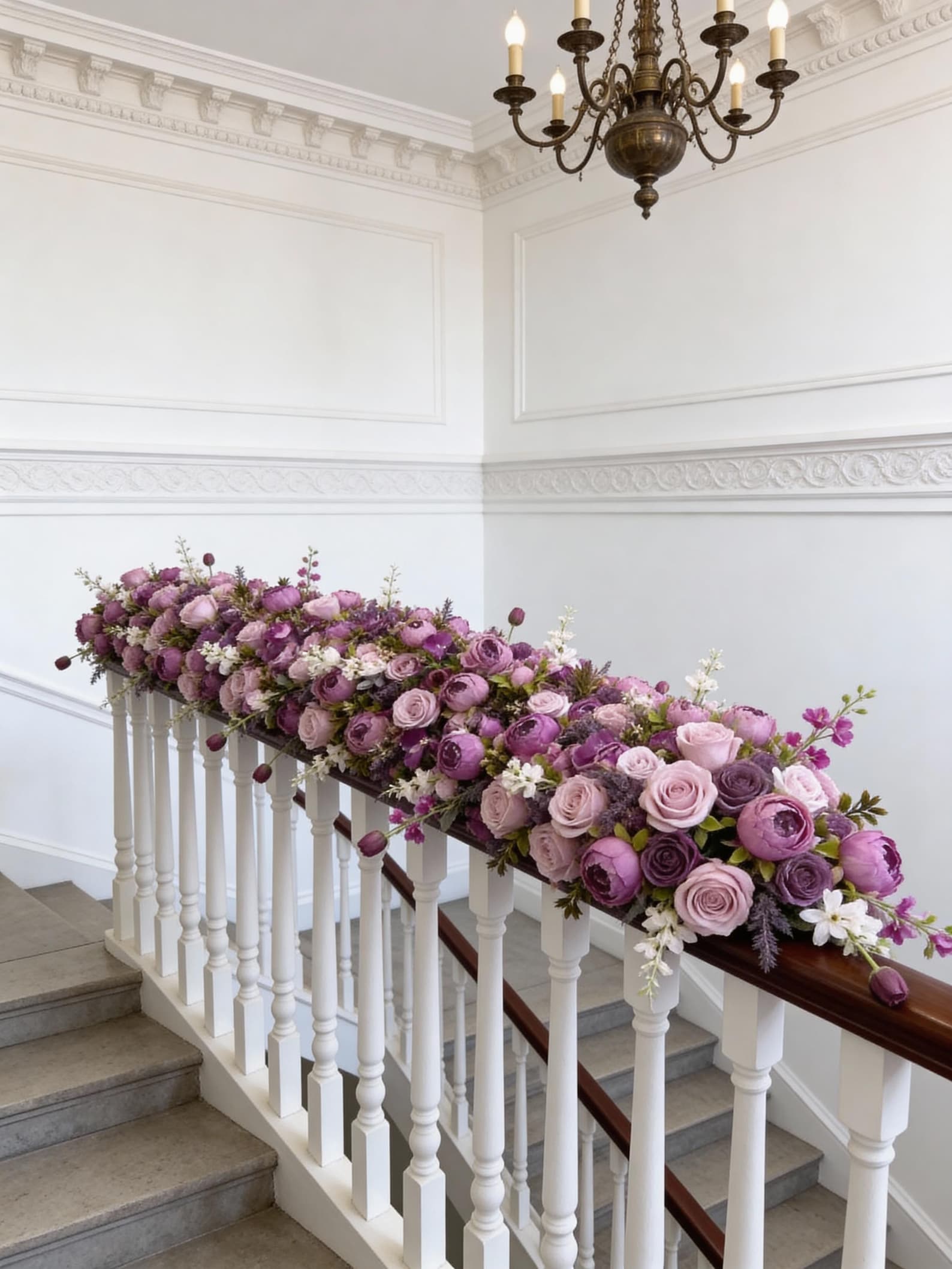 Wedding Staircase Floral,artificial Flower Arrangement - Etsy