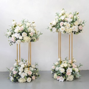 Large Size Rose Flower Ball White Hydrangea Flower Ball Wedding Flower ...