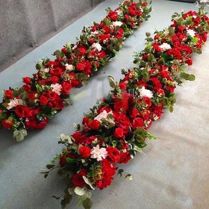 Full Greenery Flower Runner,floral Flower Runner,wedding Reception ...