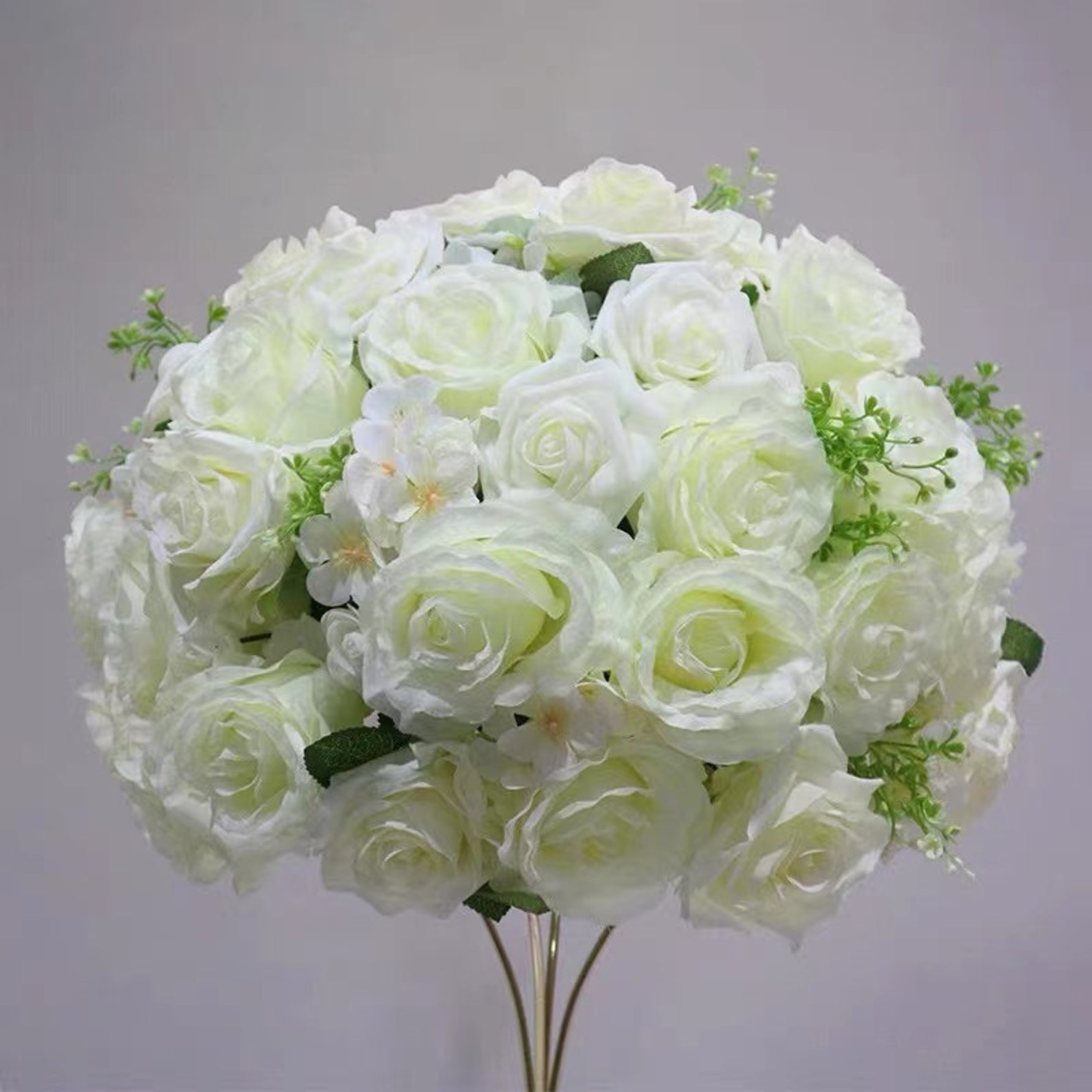 Flower Centerpiece,wedding Floral Ball,white Rose Flower Ball,wedding ...
