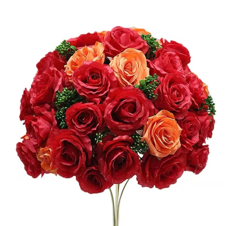 Green Rose Flower Ball Flower Arrangement Table Centerpiece Artificial ...