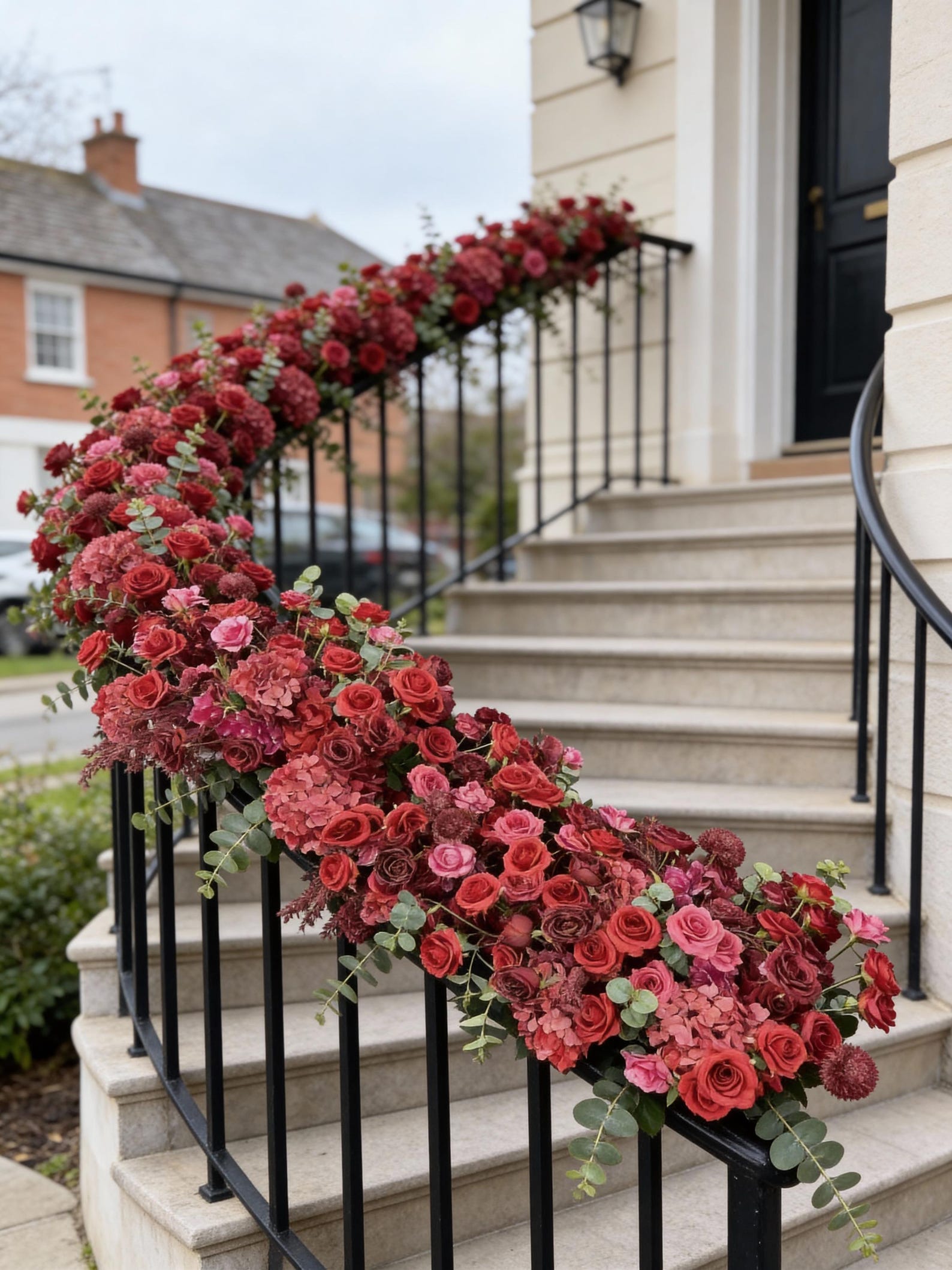 Wedding Staircase Floral,artificial Flower Arrangement - Etsy