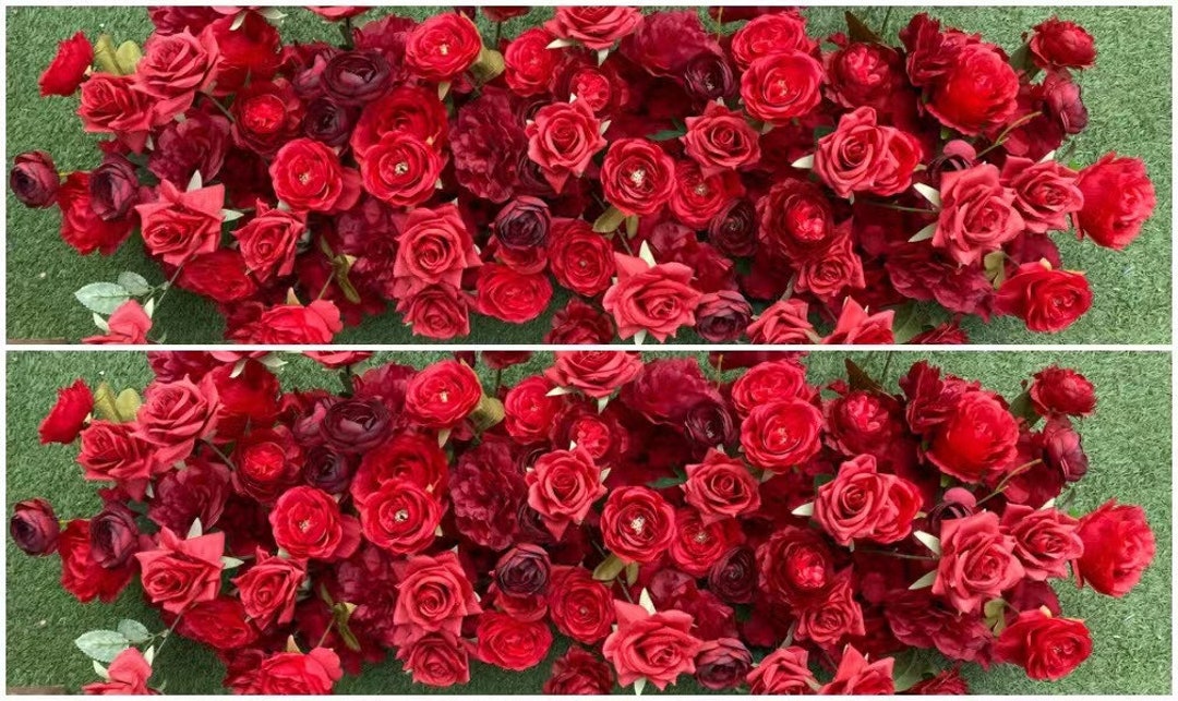 Red Rose Flower Aisle Runners Wedding Aisle Flower Garland,wedding ...