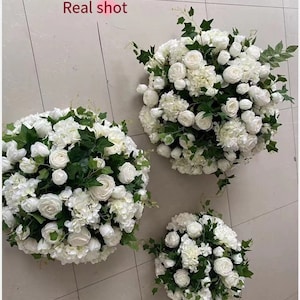 Large Rose Flower Ball Wedding Banquet Greenery Flower Ball Silk Flower ...