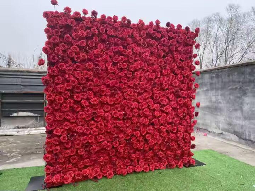 3D Flower Backdrop Artificial Flower Wall Panel Bridal Shower Flower ...