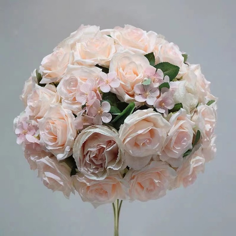 Green Rose Flower Ball Flower Arrangement Table Centerpiece Artificial ...