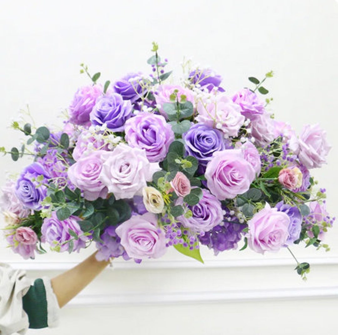 Purple Flower Ball Table Centrepieces Wedding Centrepieces Flower Ball ...