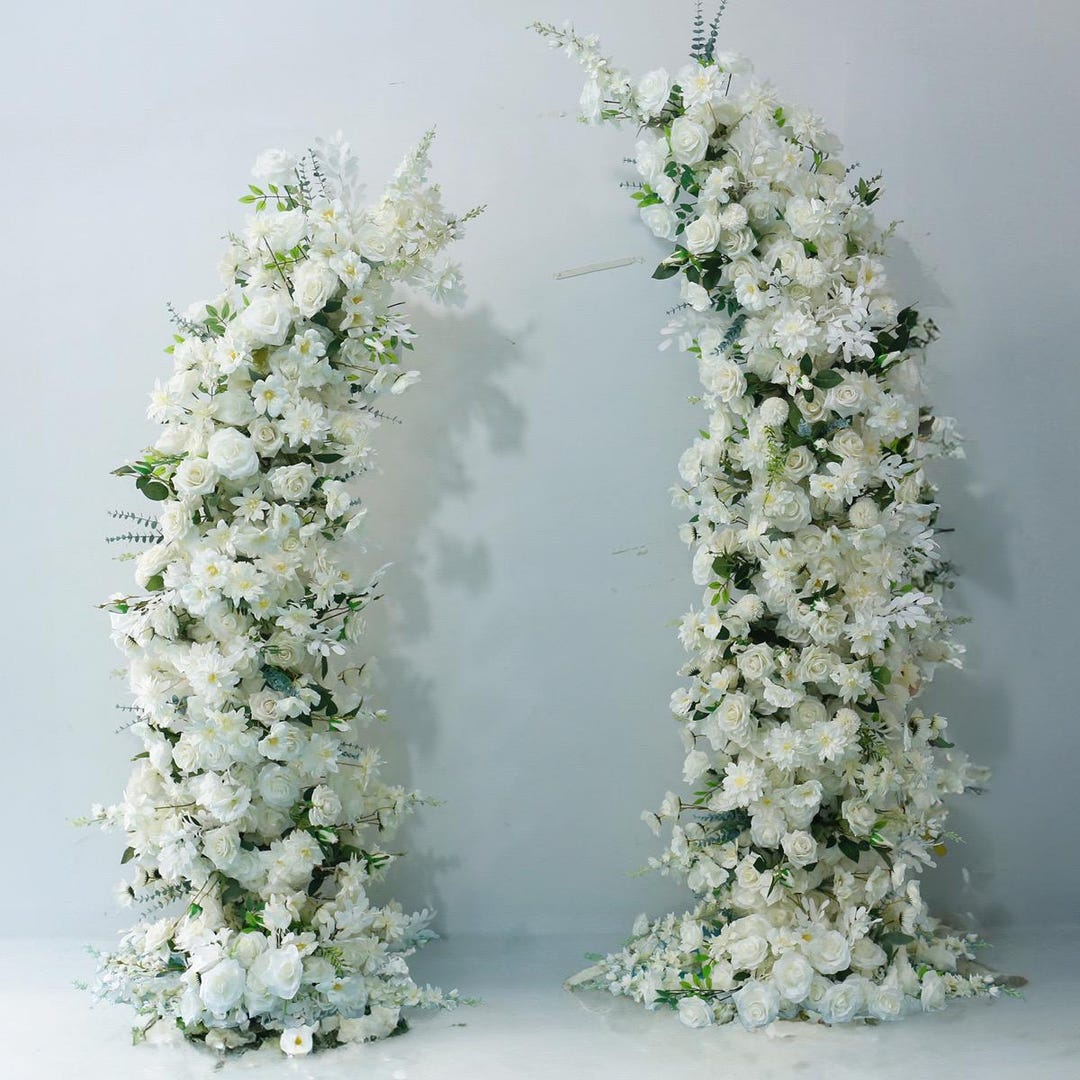 Greenery White Rose Flower Arch Wedding Flower Archway Arbour Flowers ...
