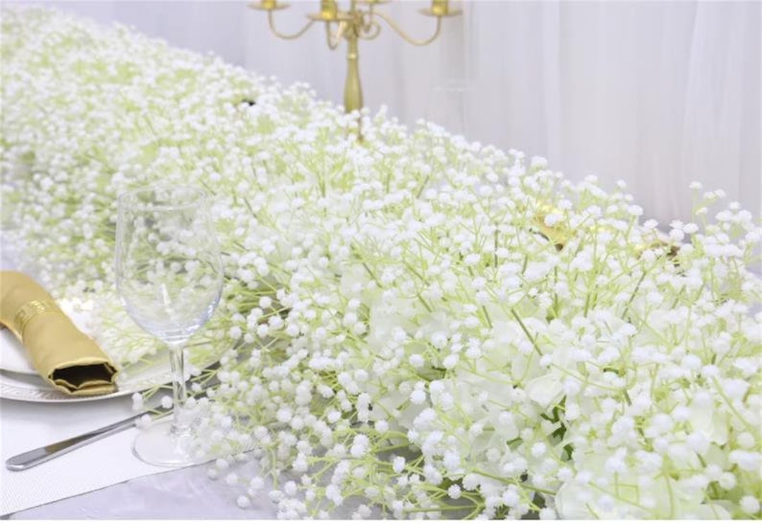 Gypsophila Garland,wedding Flower Garland,wedding Reception Table ...