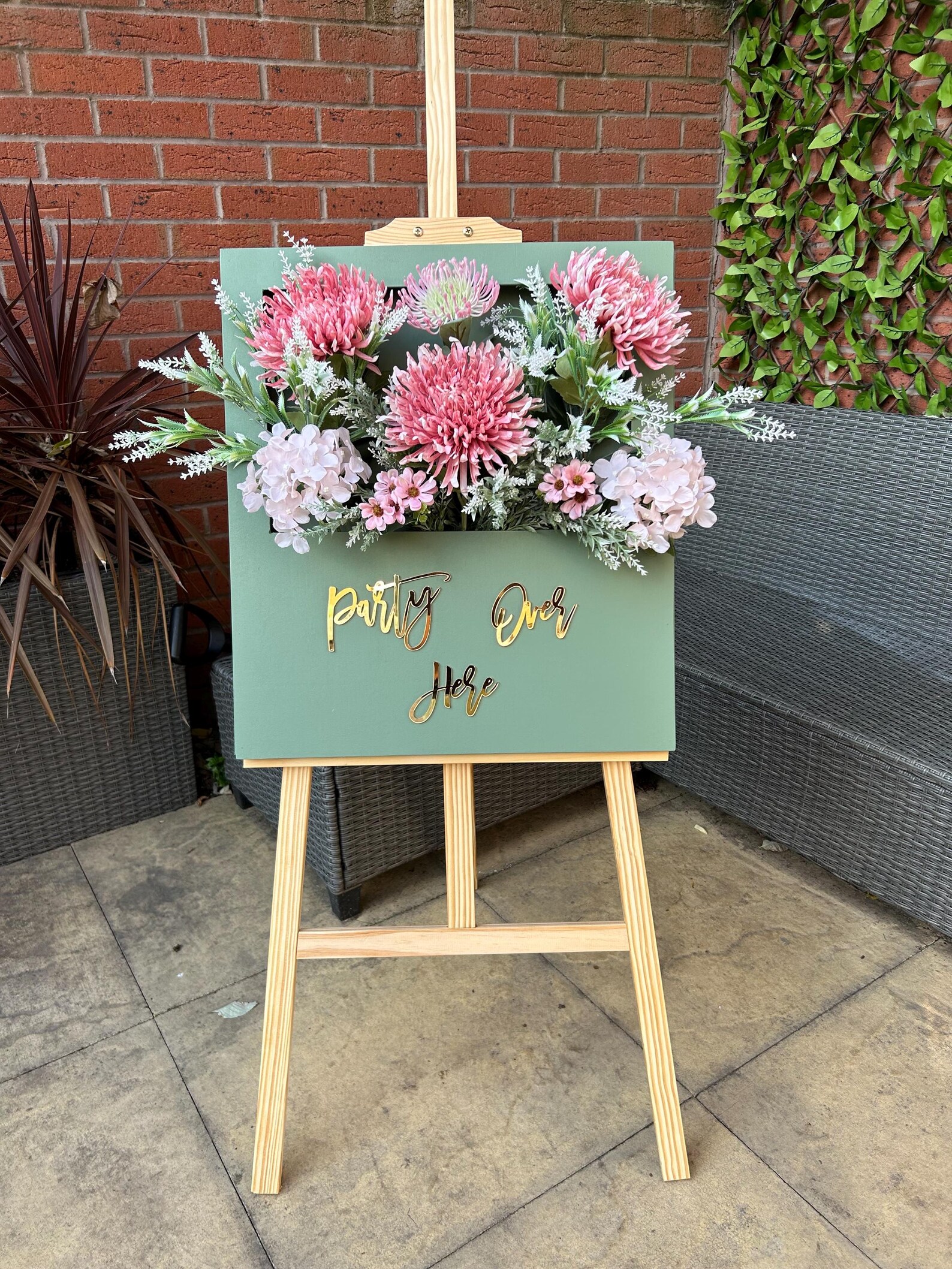 Flower Box Easel Wedding Birthday Christening Welcome Sign - Etsy
