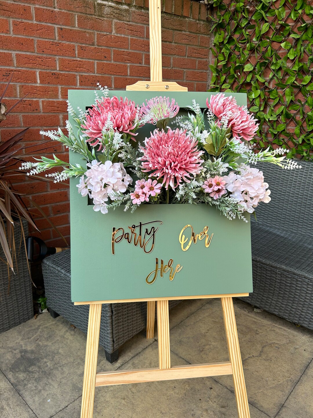 Flower Box Easel Wedding Birthday Christening Welcome Sign - Etsy