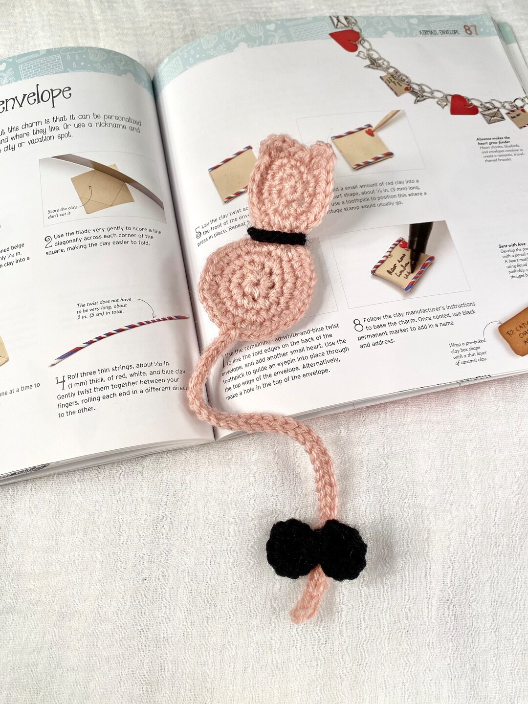 Crochet Cat Bookmark Cute Cat Yarn Bookmark Gift for Reader - Etsy