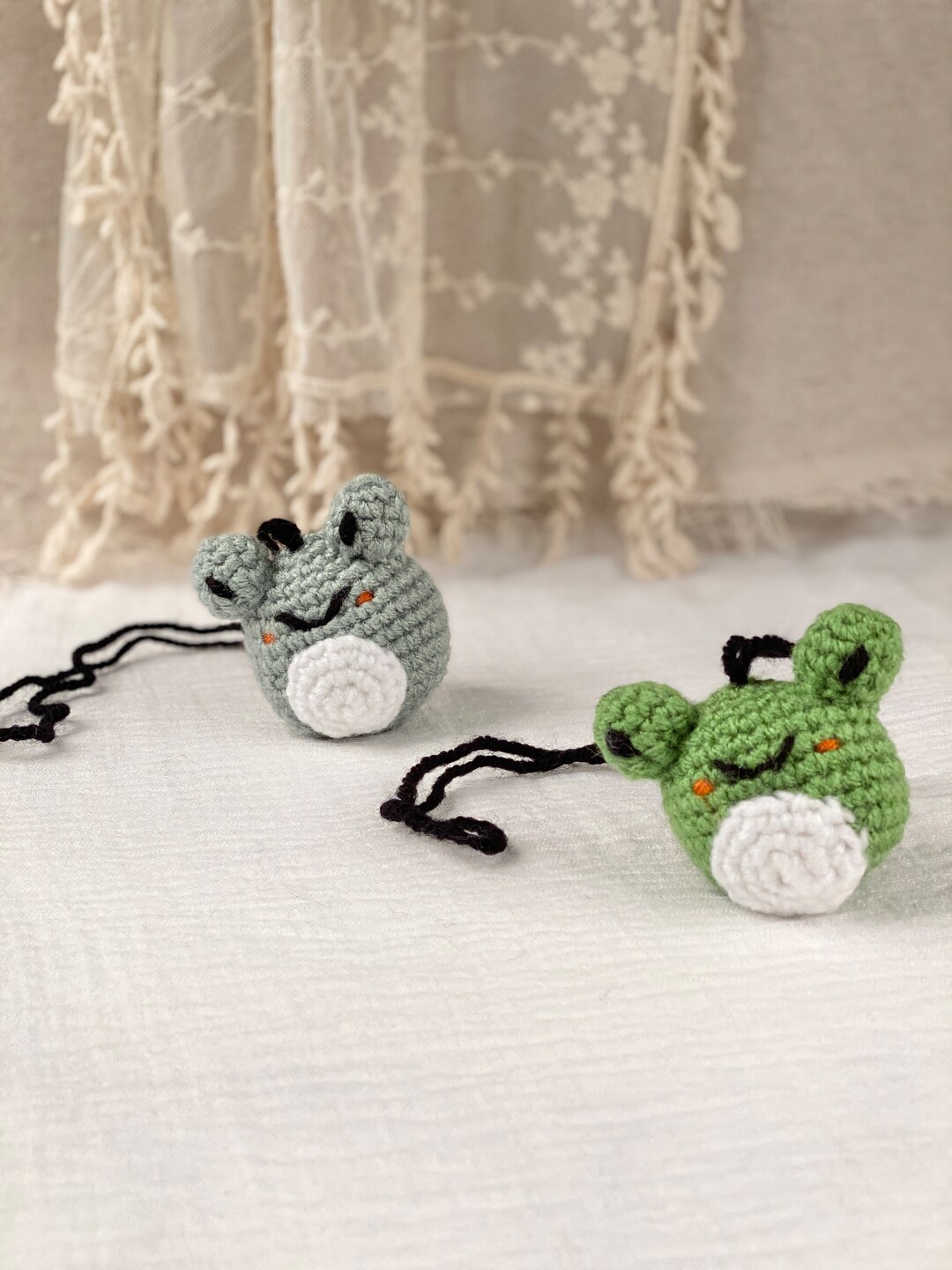Crochet Frog Car Charm, Amigurumi Frog, Frog Plushies, Amigurumi Animal ...