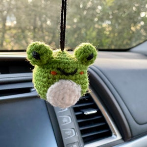 Crochet Frog Car Charm, Amigurumi Frog, Frog Plushies, Amigurumi Animal ...