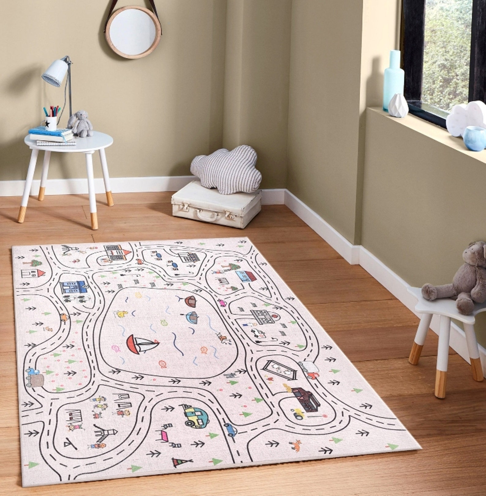 NURSERY RUG / PLAY Rug / Kids Rug / Childrens Rug / Road Rug - Etsy