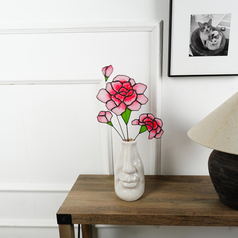 Glass Carnations Bouquet - Etsy