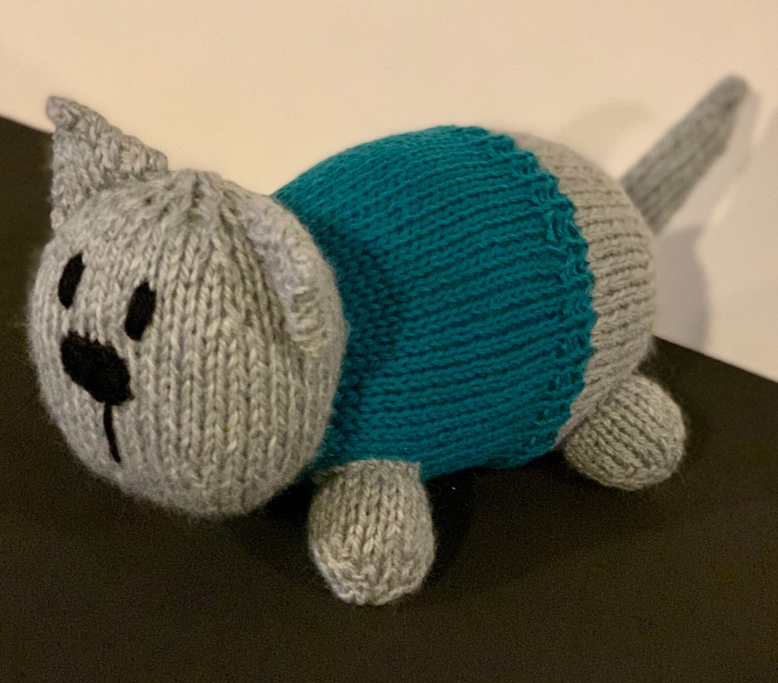 Hand Knit Cat Plushy - Etsy