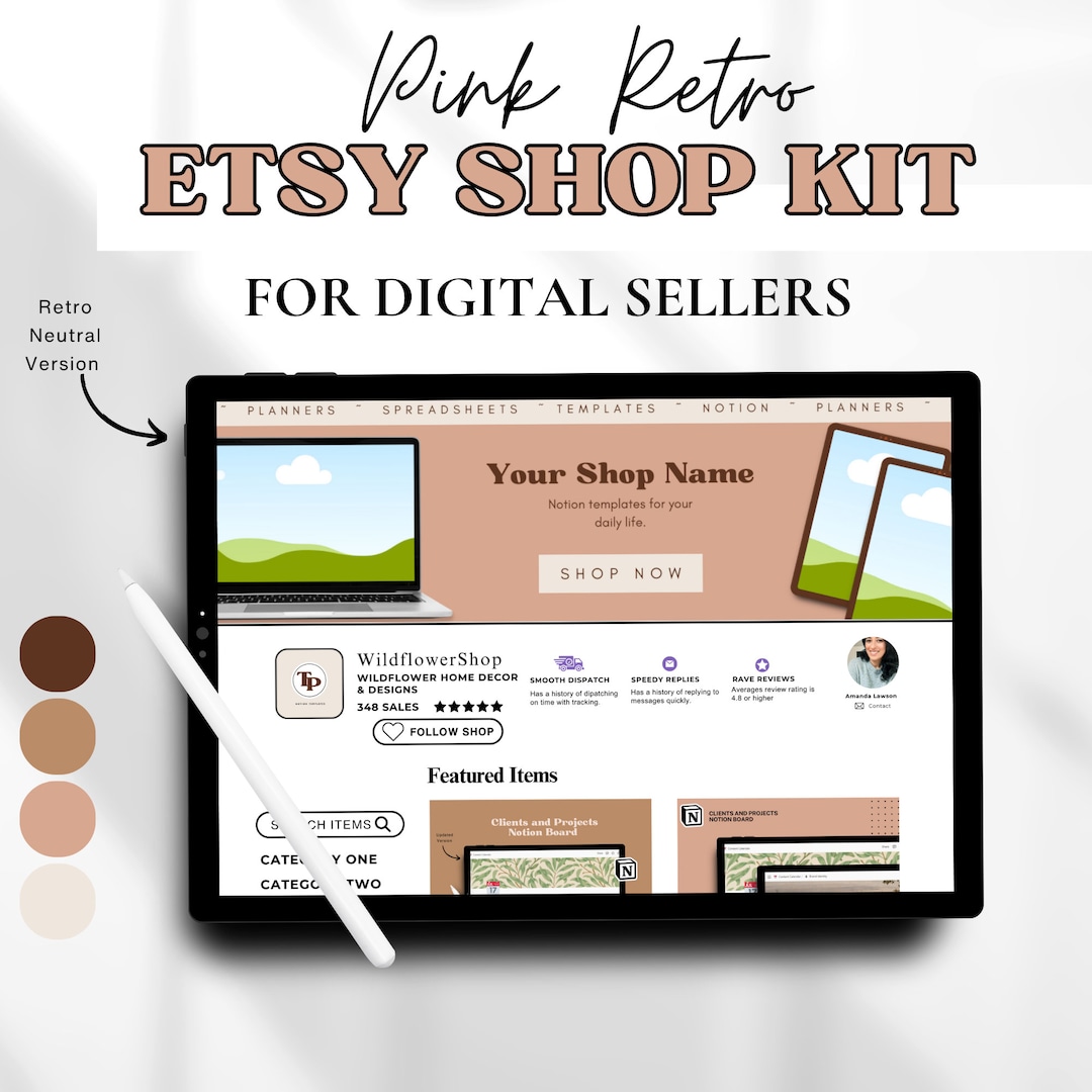 Etsy Shop Kit for Digital Product Sellers, Etsy Banner Start Your Etsy ...