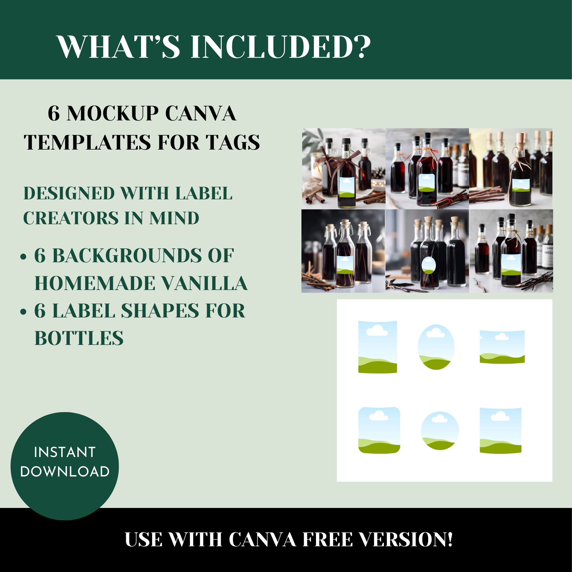 Homemade Vanilla Label Templates, Sell Your Labels, DIY Label Mockup ...