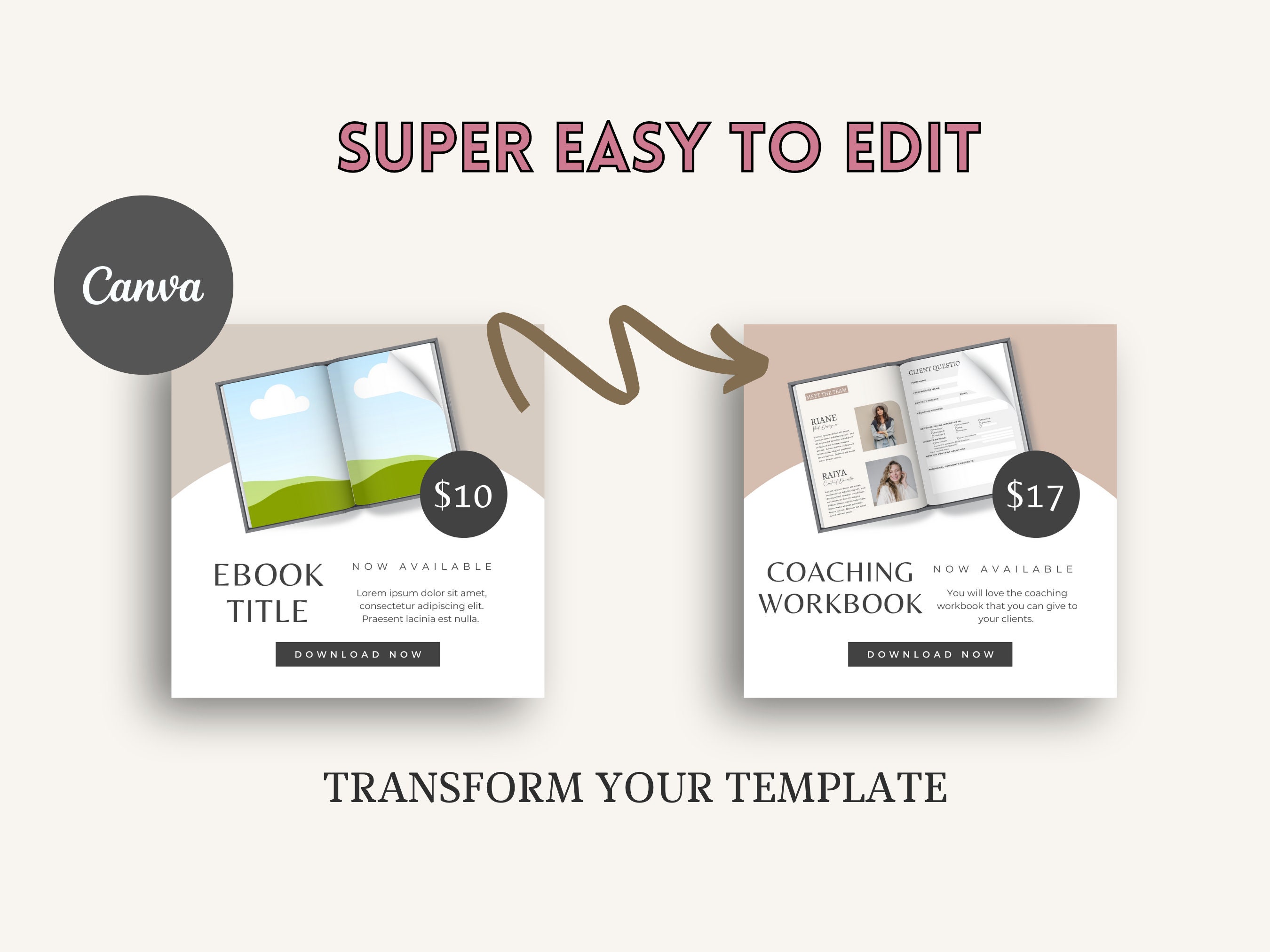 Ebook Mockup Book Instagram Mockups Canva Templates Page Mock-up ...
