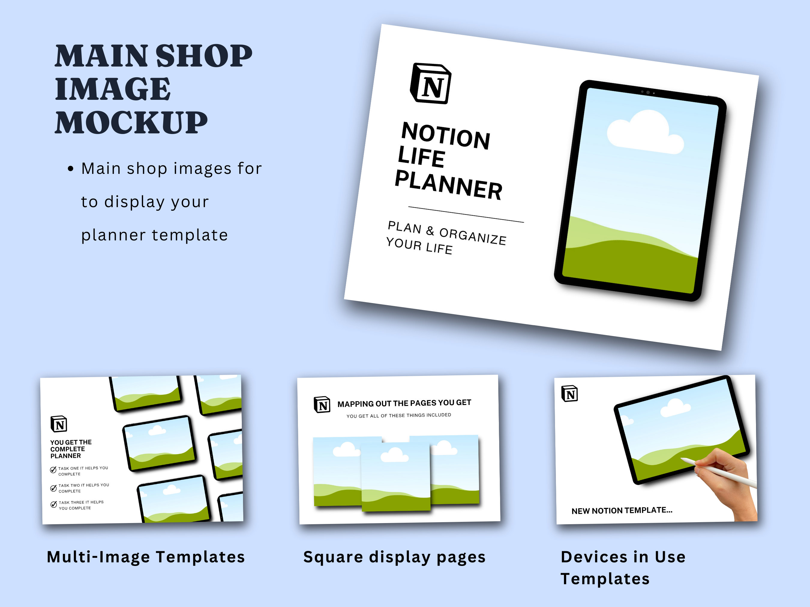 Notion Mockup Bundle Etsy Listing Templates Notion Canva Listing ...