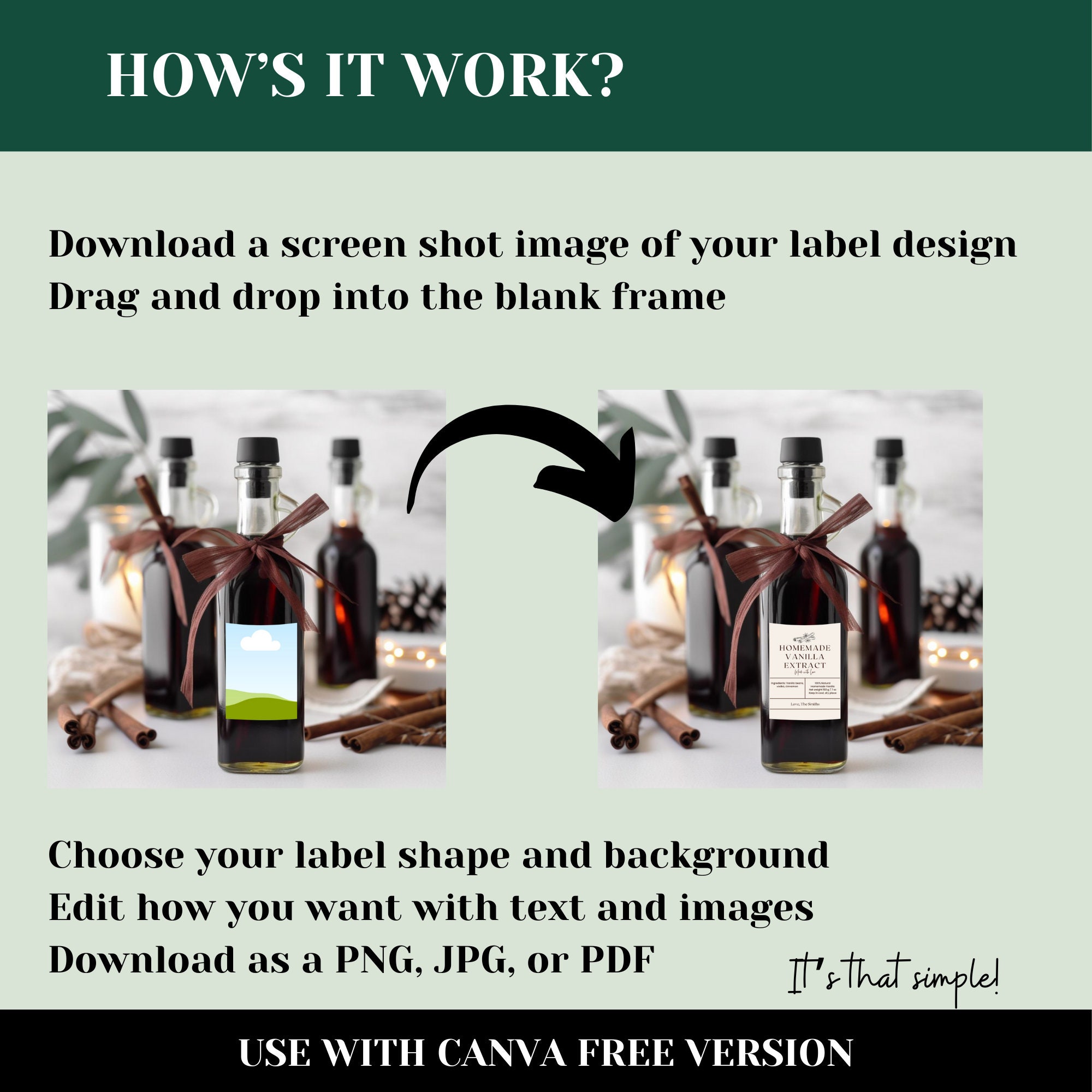 Homemade Vanilla Label Templates, Sell Your Labels, DIY Label Mockup ...