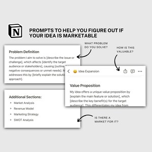 Simple Notion Template for Idea Management, Notion Life Planner ...