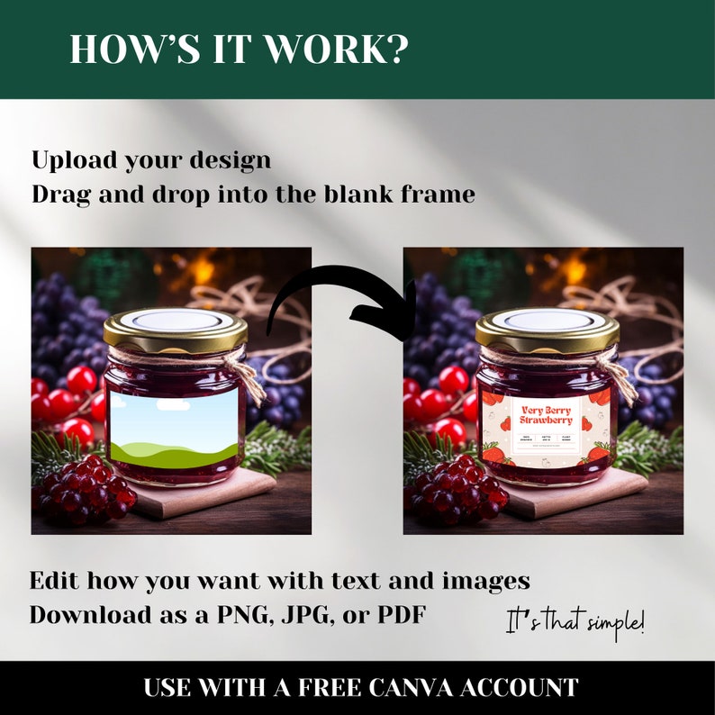 Jar Label Mockup Jam Stickers Mock up Jar Labels Customizable Holiday ...