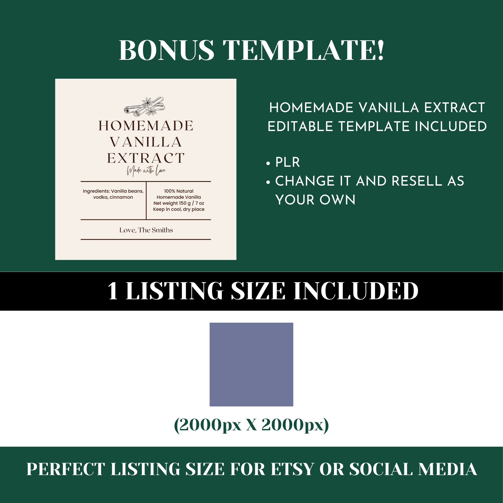 Homemade Vanilla Label Templates, Sell Your Labels, DIY Label Mockup ...