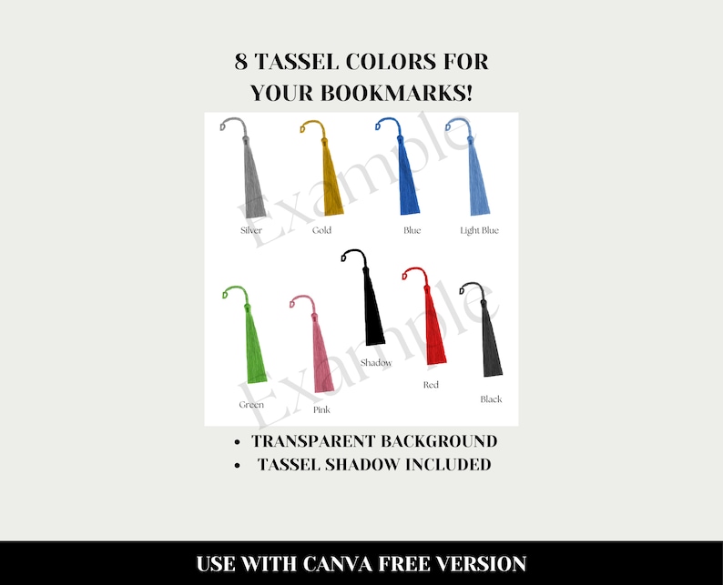 Printable Bookmark Mockup Set With Tassels | Etsy Listing for Bookmark ...