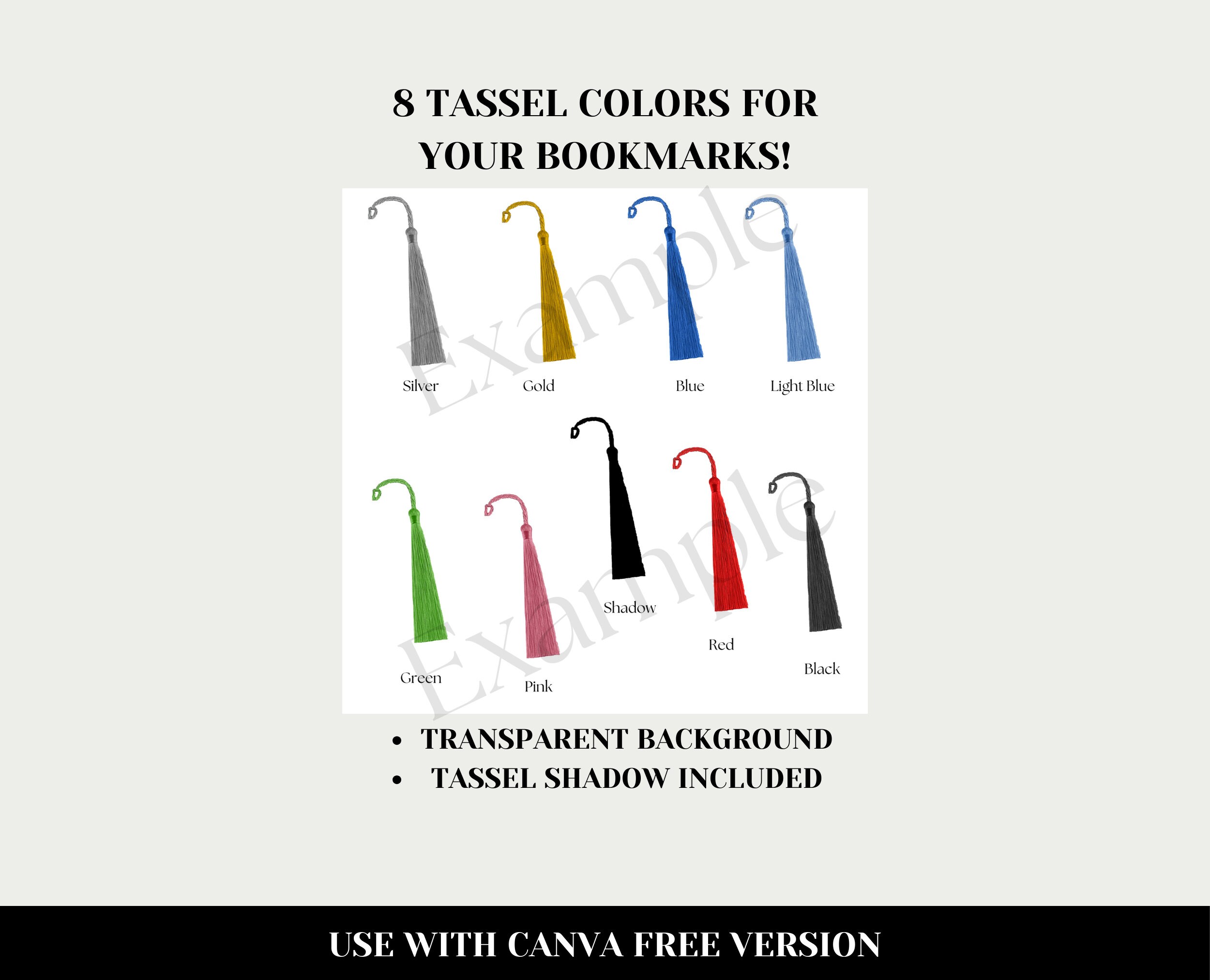 Printable Bookmark Mockup Set With Tassels | Etsy Listing for Bookmark ...