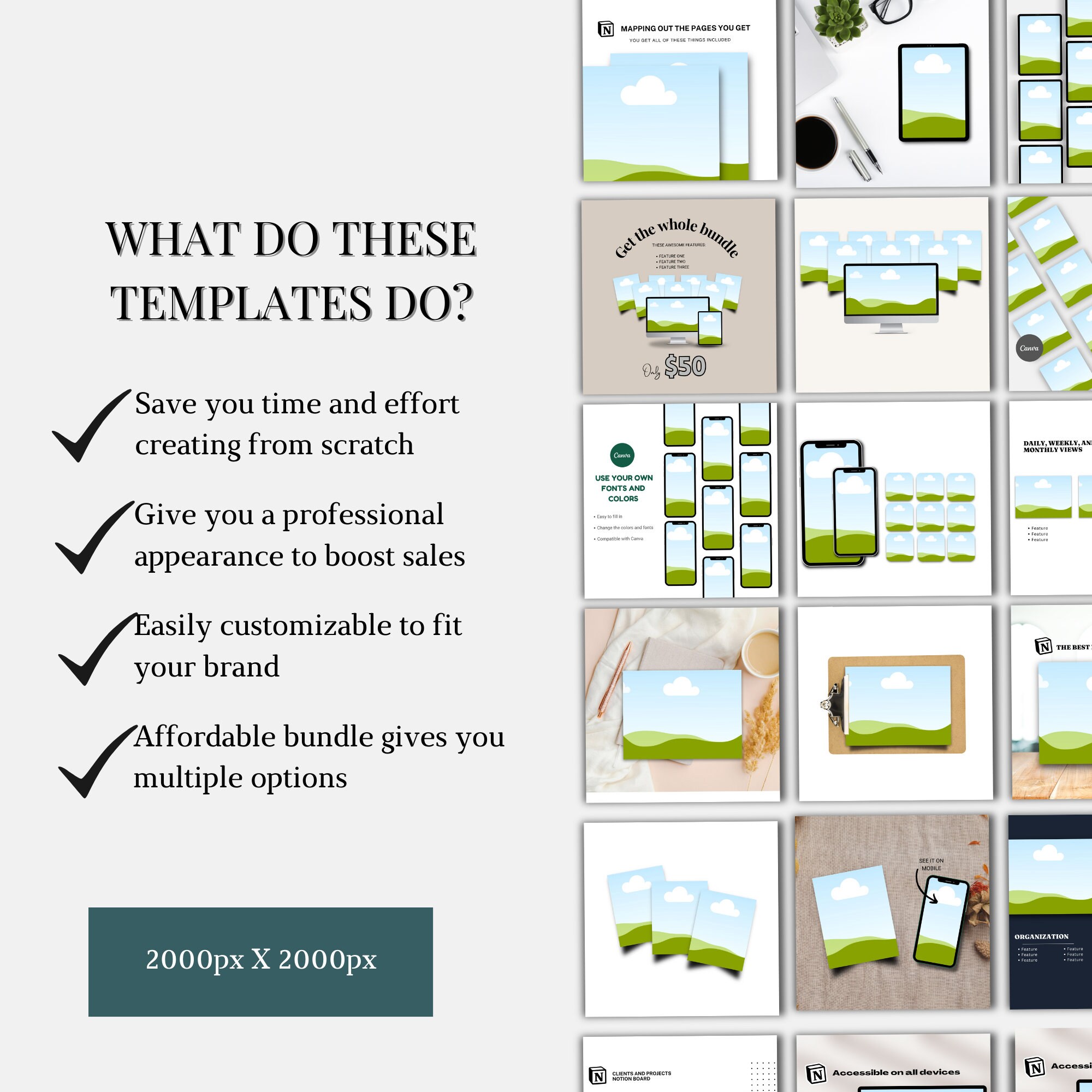 Digital Product Mockups Bundle Digital Product Listing Templates, Sell ...