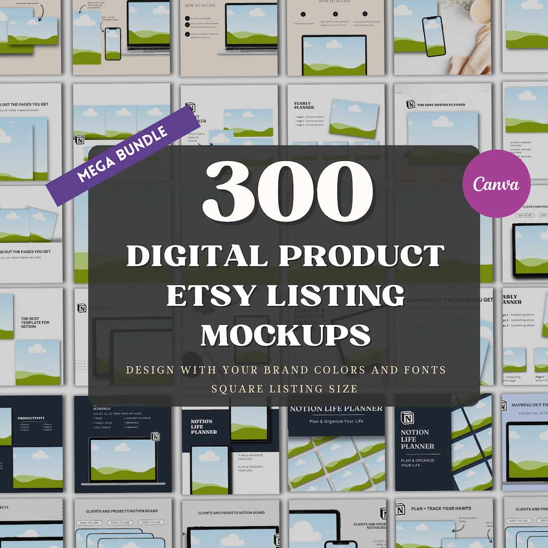 Digital Product Mockups Bundle Digital Product Listing Templates, Sell ...
