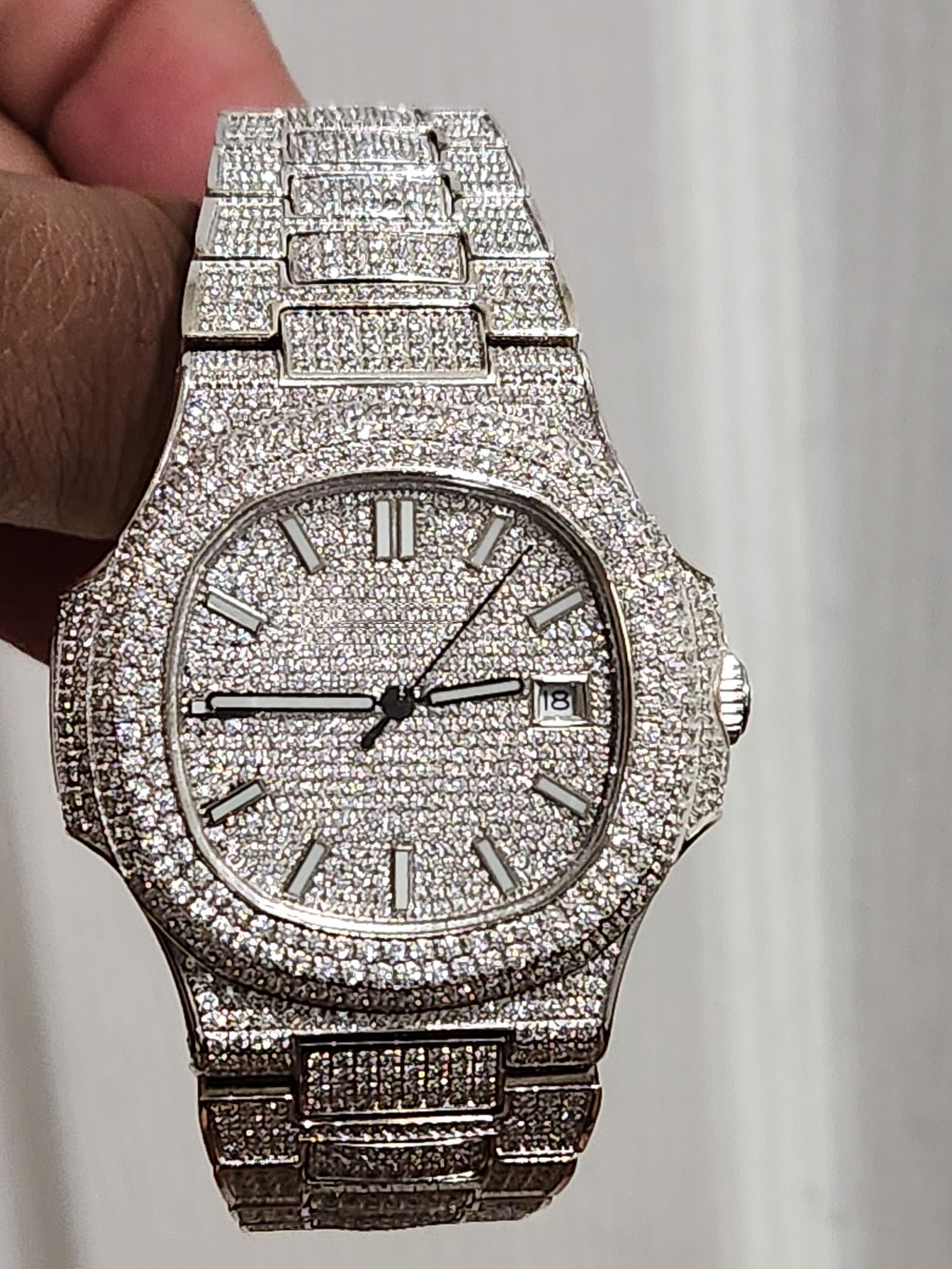 Luxury Men 40MM AAAAAA CZ Stainless Steal Watch Hip Hop - Etsy