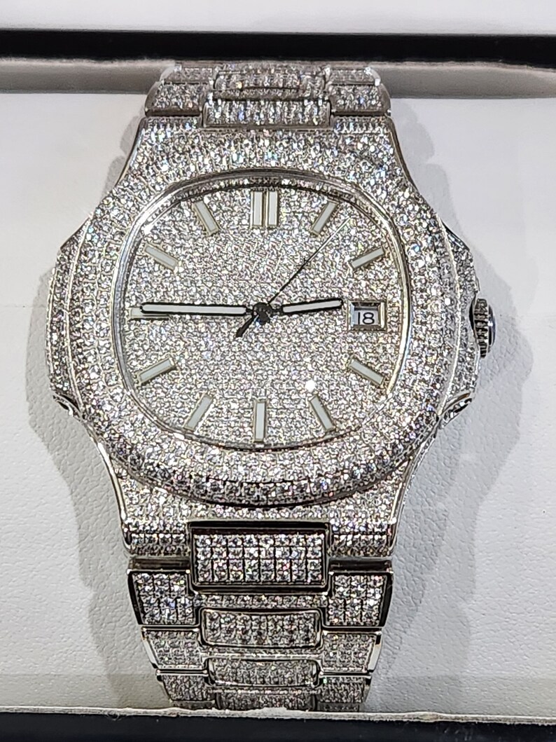 Luxury Men 40MM AAAAAA CZ Stainless Steal Watch Hip Hop - Etsy