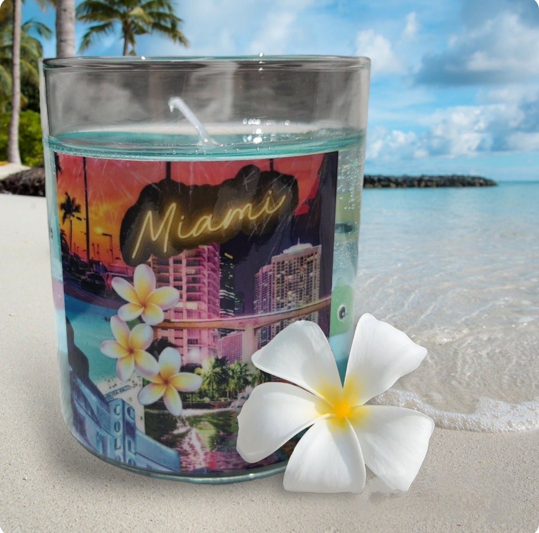 Miami Candle : Ocean Candle, Under the Sea Candle, Gel Wax Candle ...