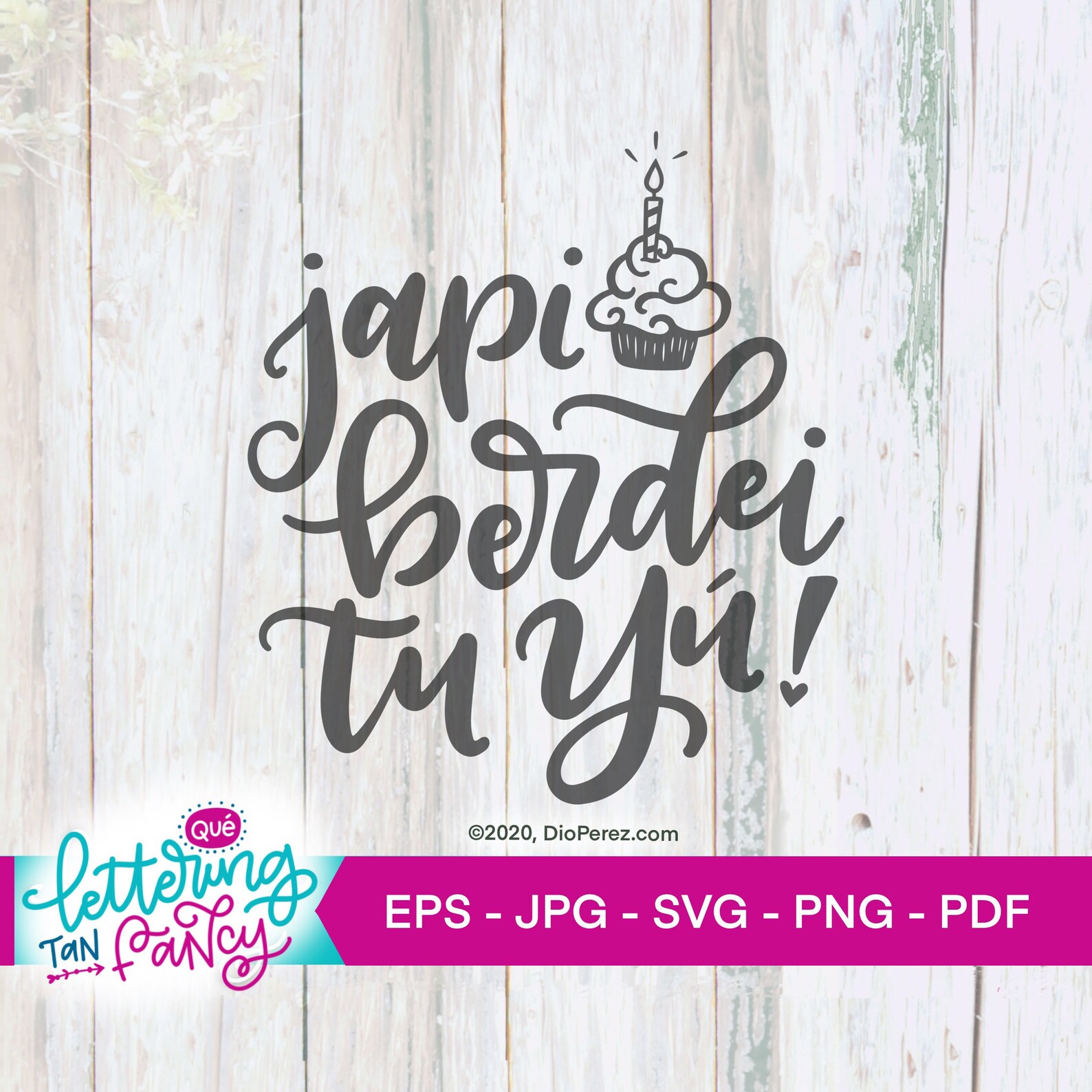 Happy Birthday Spanglish SVG japi Berdei With Commercial License for ...