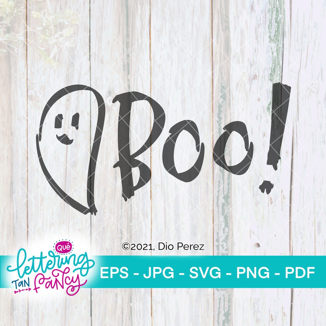 Boo! Scary Ghost SVG, Digital Artwork, Clipart, SVG for Cricut ...
