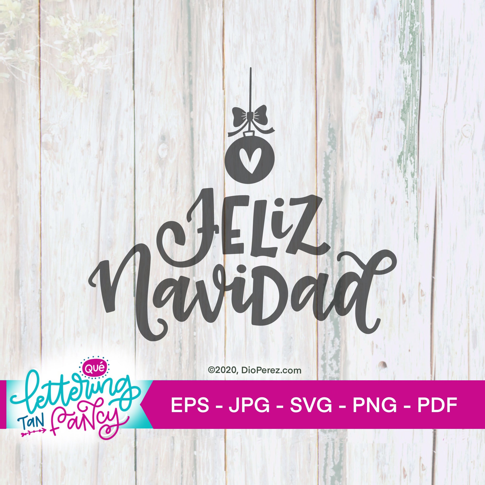 Feliz Navidad, Spanish Christmas SVG Digital Artwork for Your Cricut ...