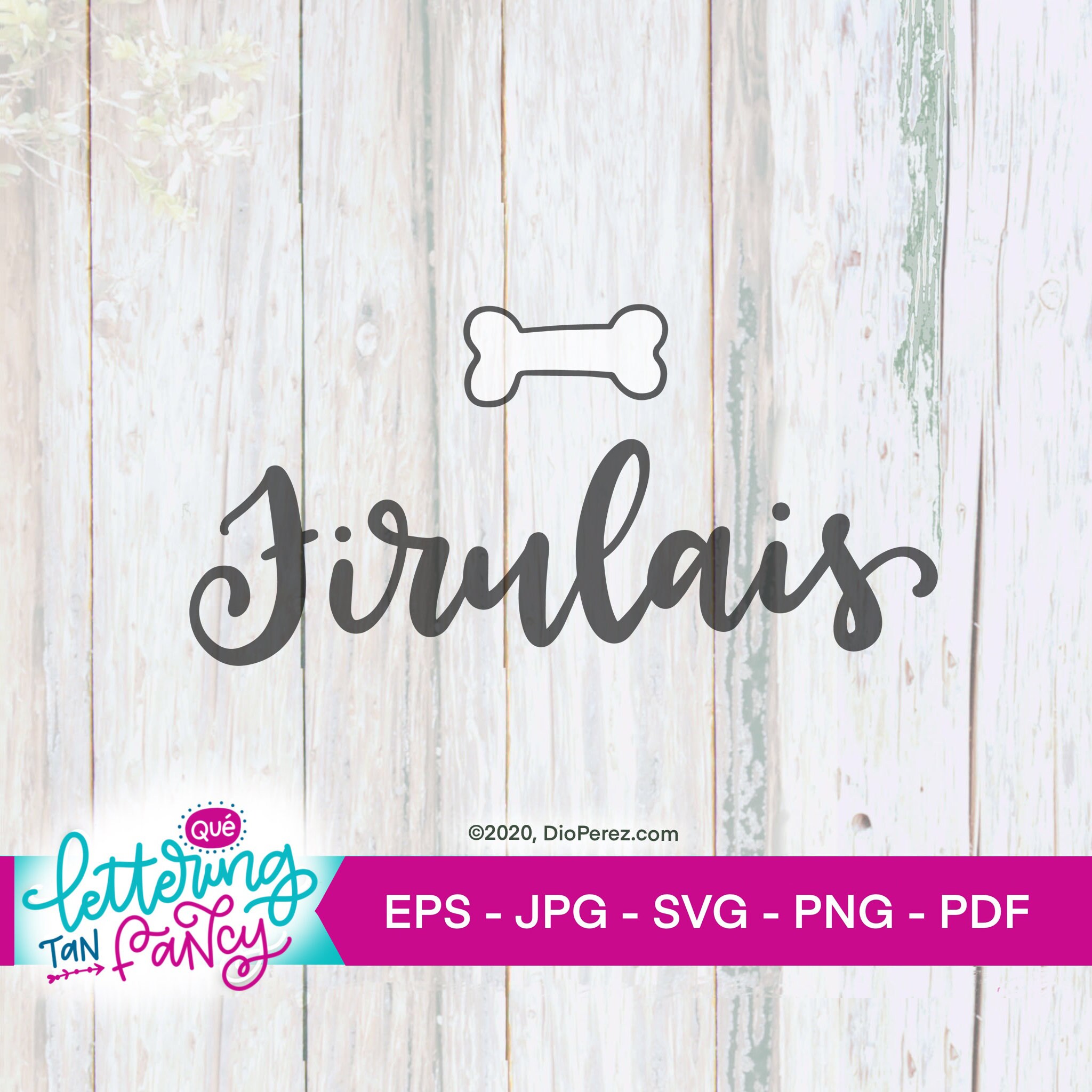 Firulais Mexican Dog Name Spanish SVG File DIY Dog Tag - Etsy