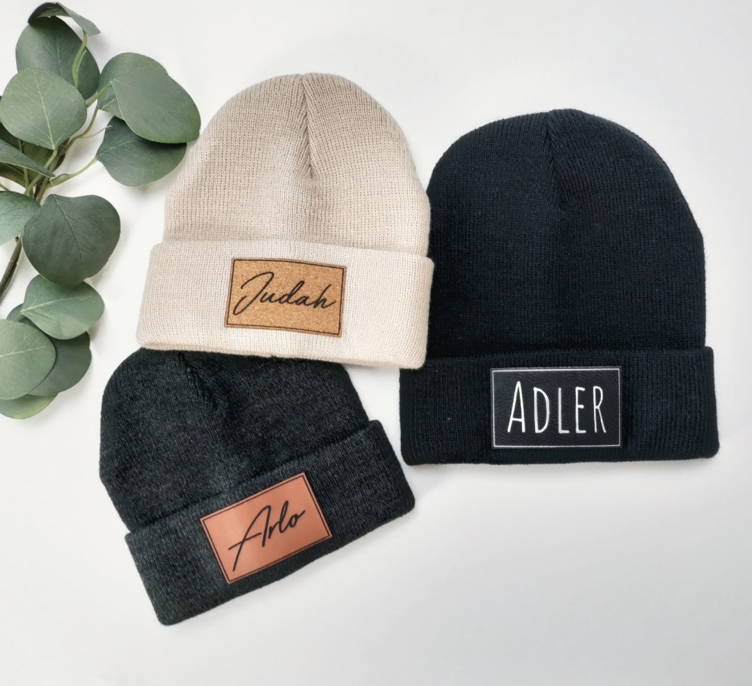 Custom Baby Beanie | Gender-neutral Baby Hat With Name on Patch ...