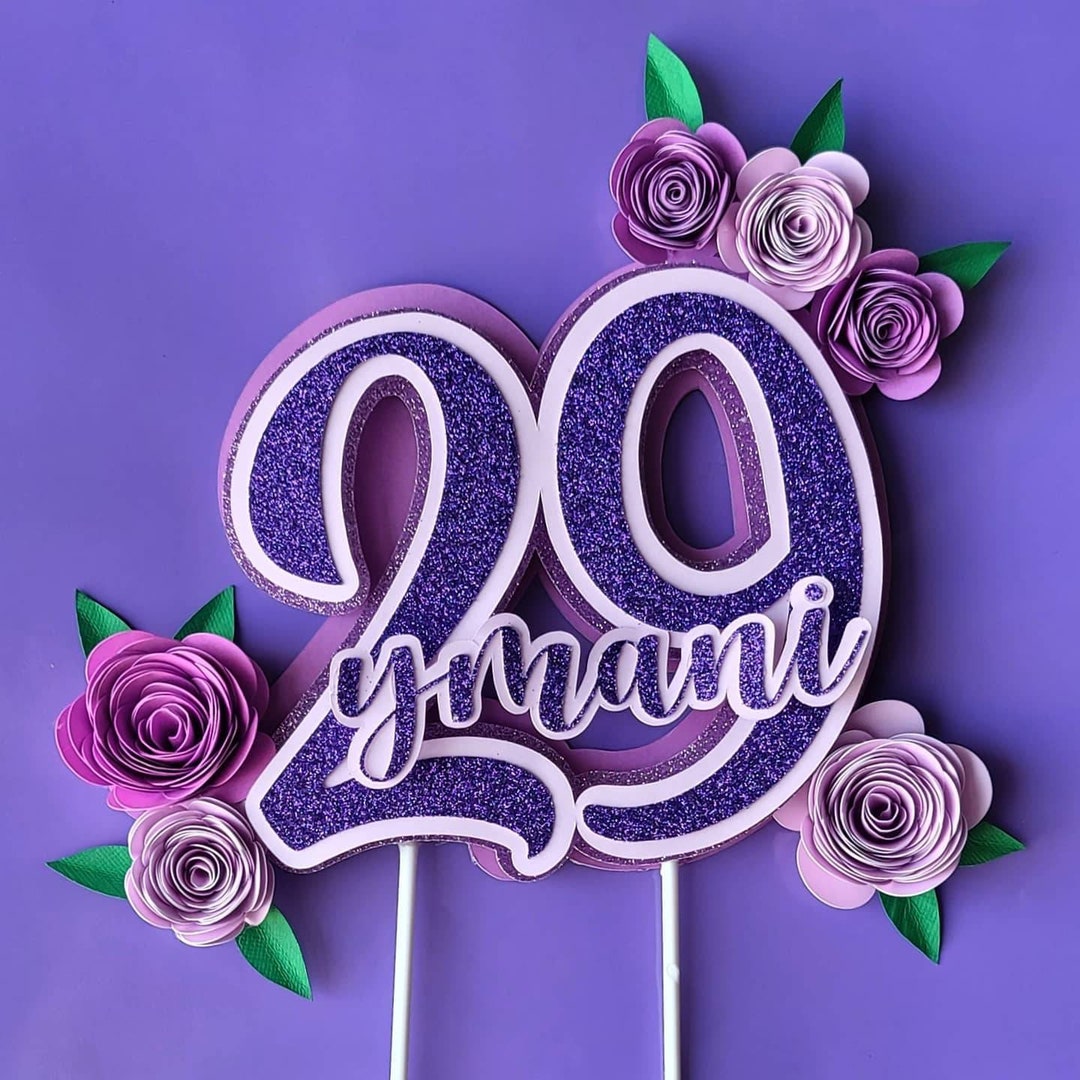 Large Number Cake Topper - Etsy