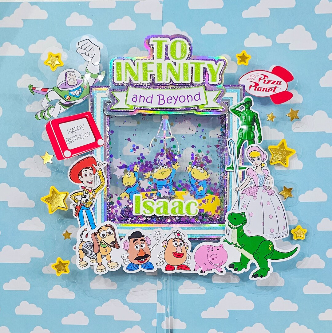 Nostalgic Toys 3D Shaker Cake Topper for Birthday Party With Light for ...