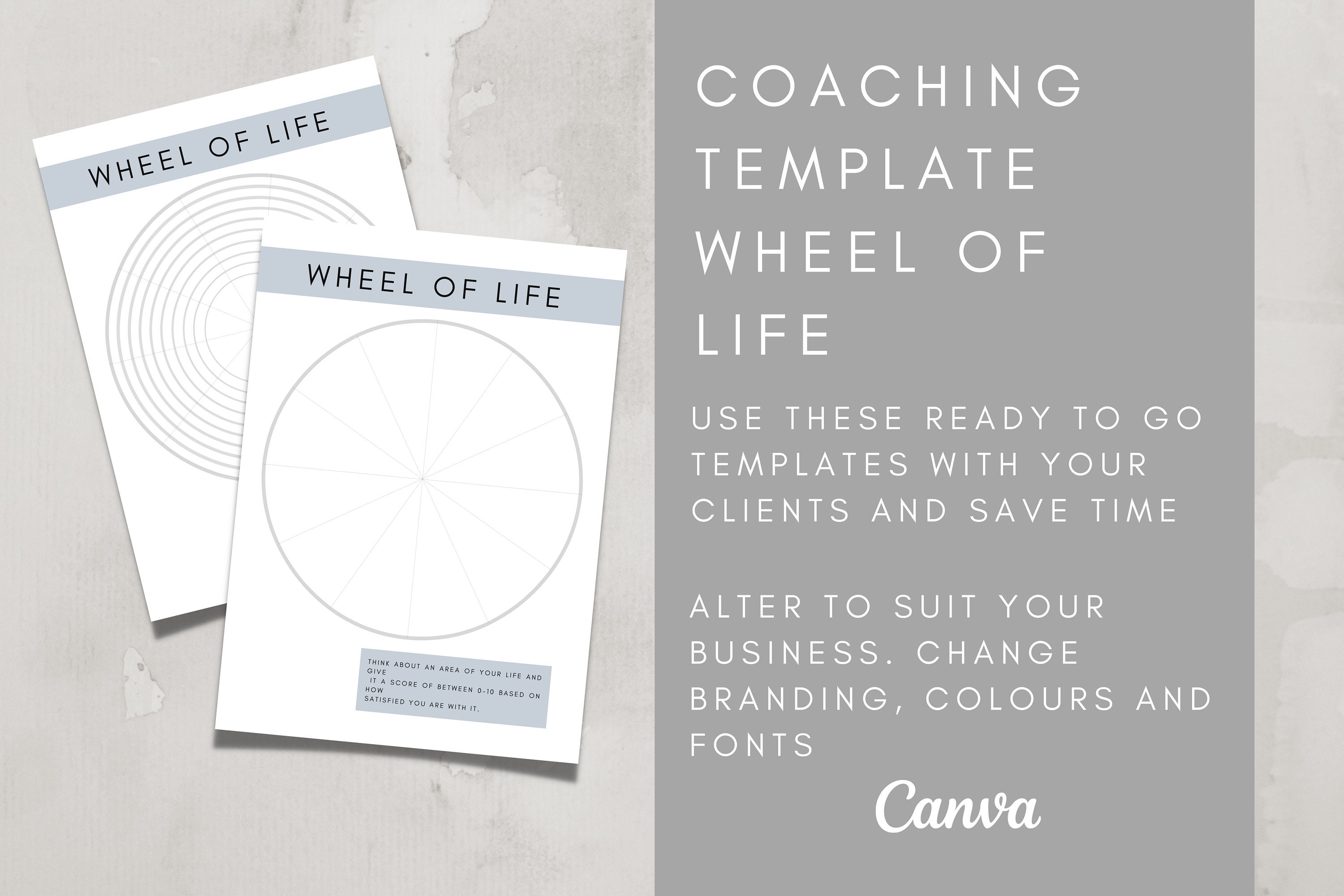 Wheel of Life Printable, Coaching Package, Coaching Tools Templates ...