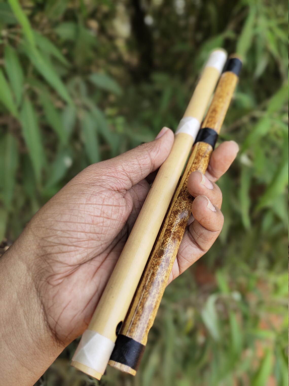C & C# Piccolo Bamboo Bansuri Flute Set – Indian Flute, 10-10.5 Inches ...