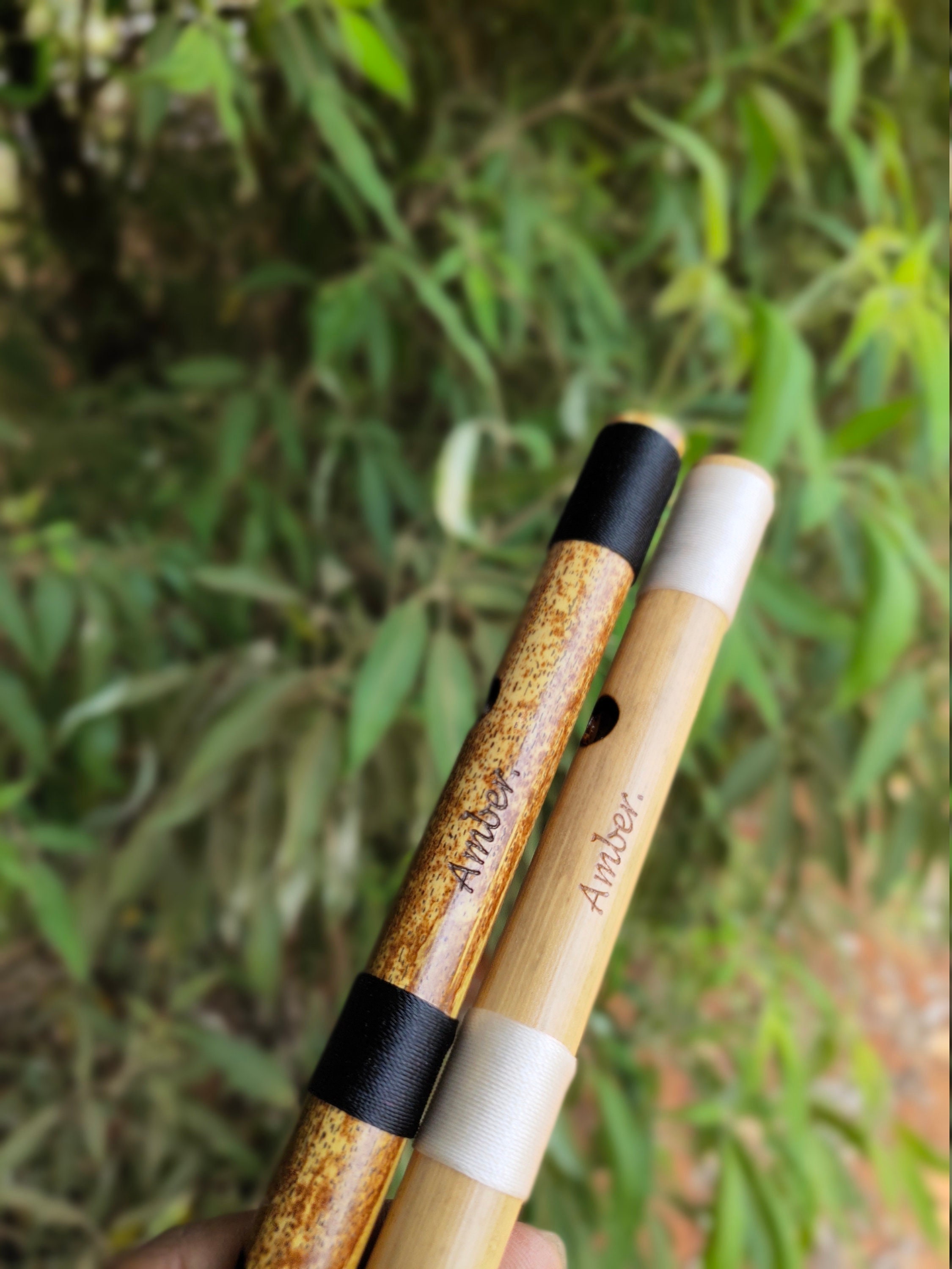 C & C# Piccolo Bamboo Bansuri Flute Set – Indian Flute, 10-10.5 Inches ...