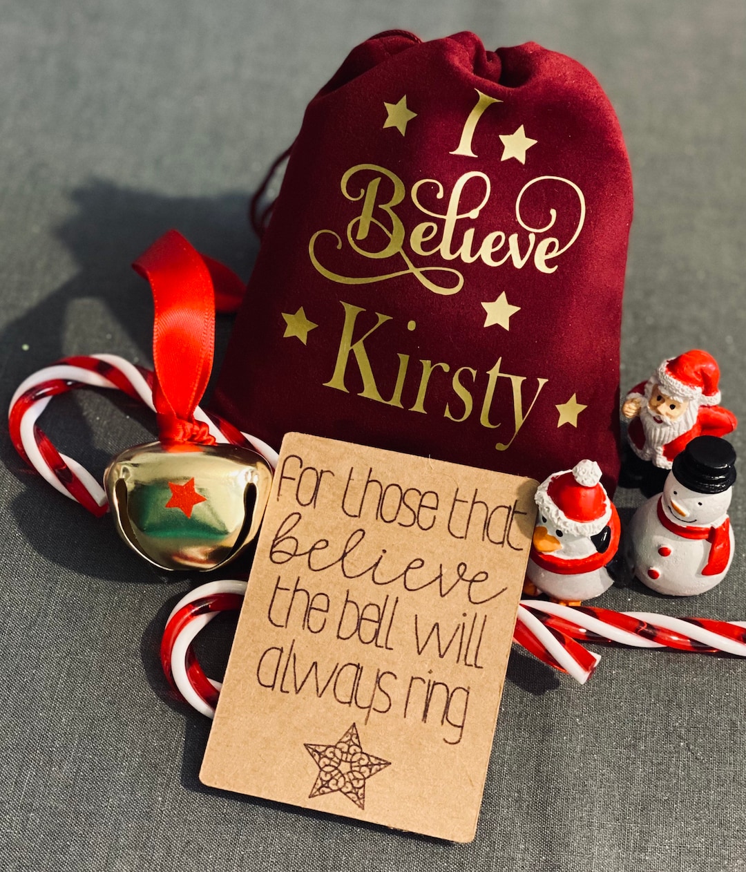 Santa Believe Christmas Bell Polar Express Gift - Etsy UK